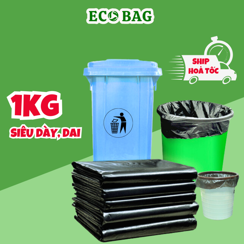 Economical handleless black nylon trash bag, full size wrap, super ...