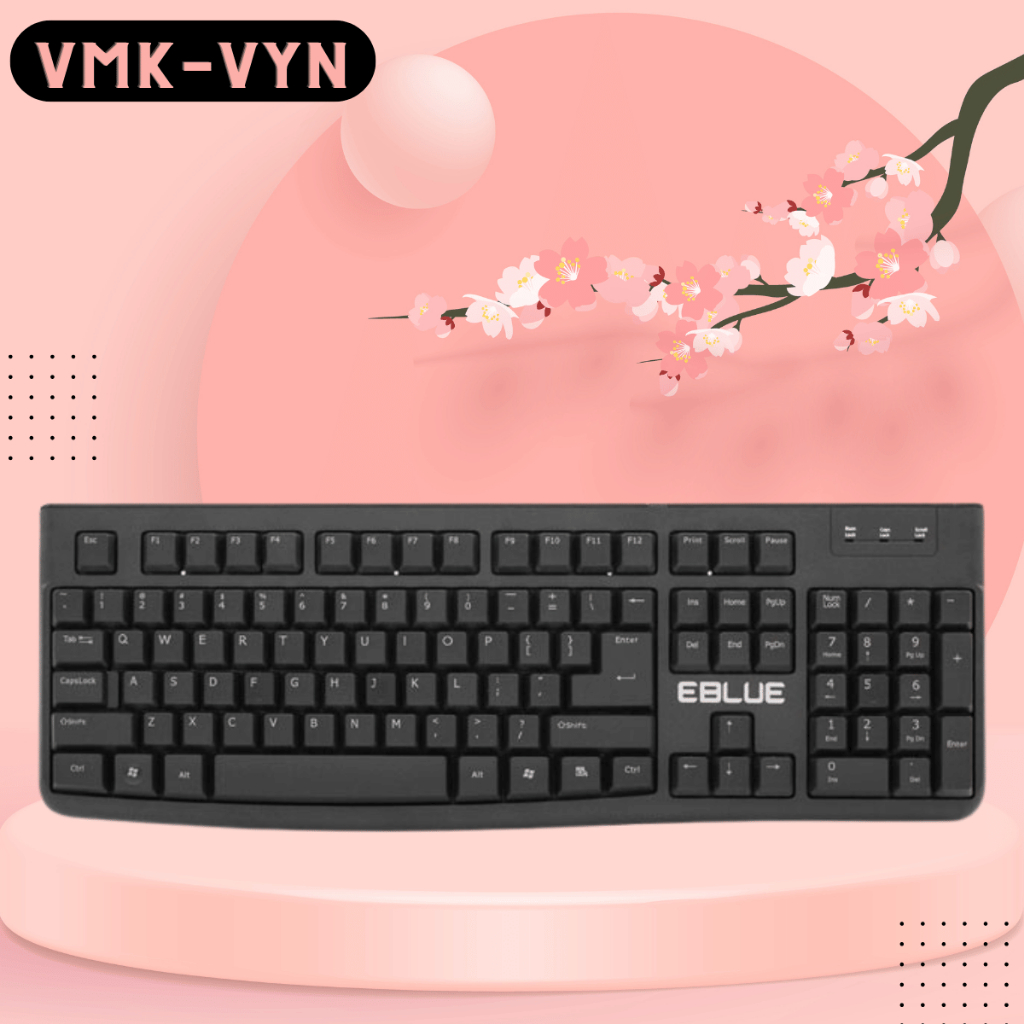Office Keyboard E-Blue Ek045Bk Wired USB Port, For Offices - VMK-VYN ...