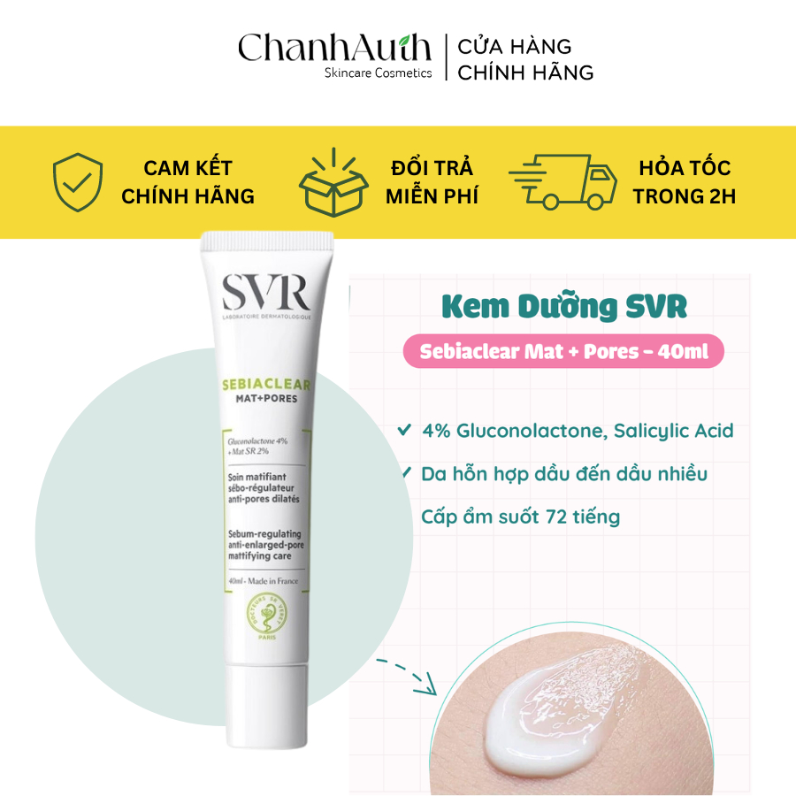 Svr Sebiaclear MAT+PORES Cream Alkaline Oil Astringent PORES | Shopee ...