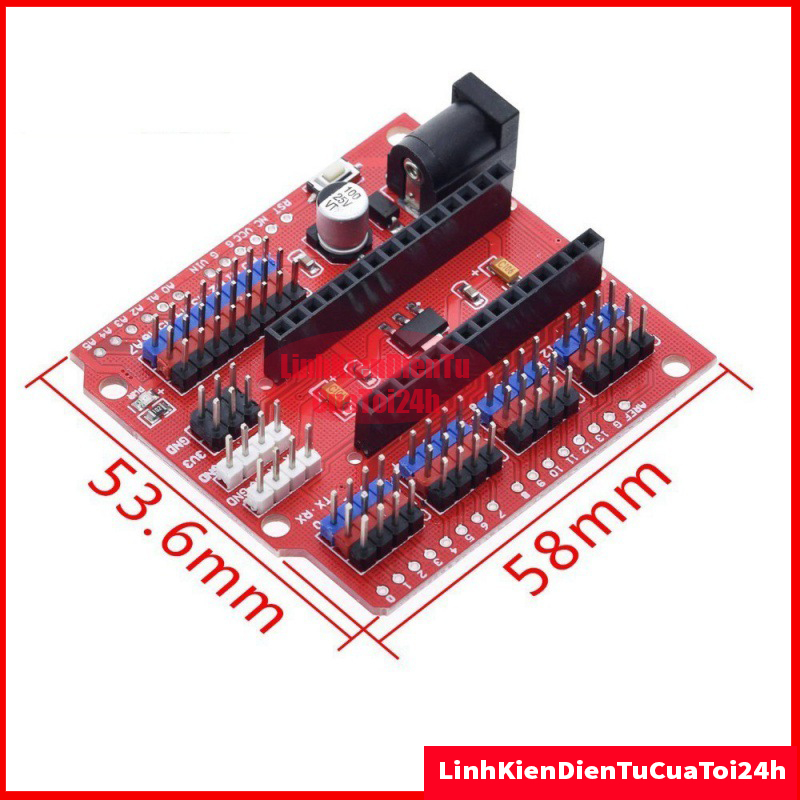 Pin Output Base for Arduino Nano IO Shield - Red Pin Expansion Board | Shopee Malaysia
