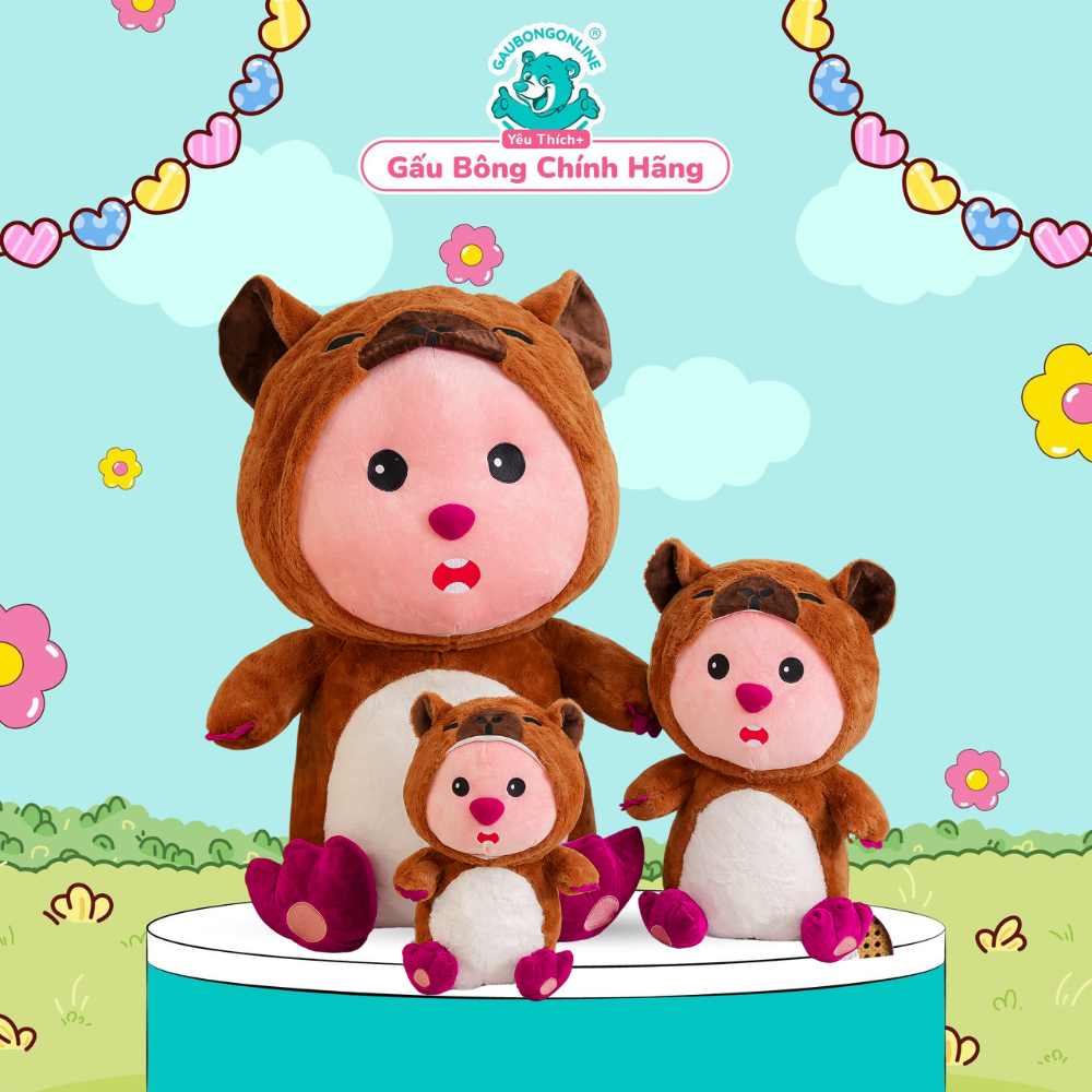 Hai Ly Loopy Cosplay Teddy Bear Capybara Mouse, Lovely Stuffed Animal ...