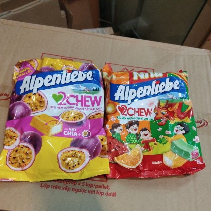 Alpenliebe Candy 2chew Black Sugar Milk Tea/Passion Fruit Chia Seeds Pack 220.5g | Shopee Malaysia