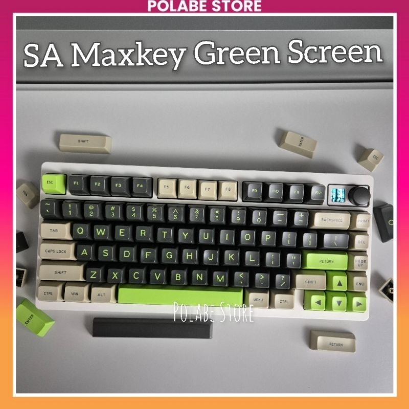 Keycap SA Maxkey GREEN SCREEN SA Profile material ABS double shot ...