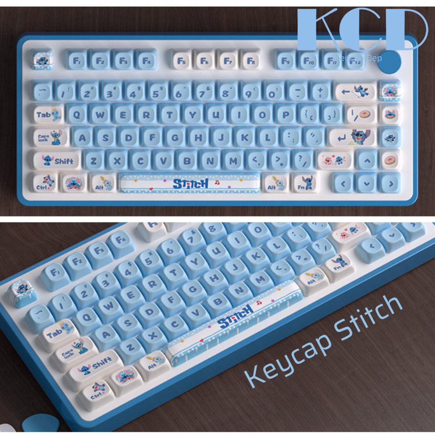 Moa Keycap with Stitch theme is extremely cute, high quality PBT ...