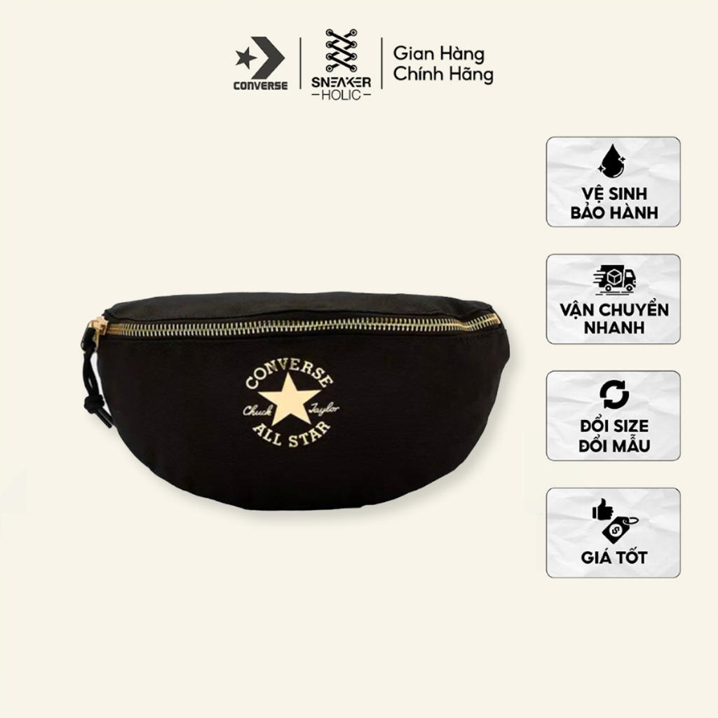 Converse Chuck Taylor Patch Sling Pack - Metallic Black, Unisex Fashion ...