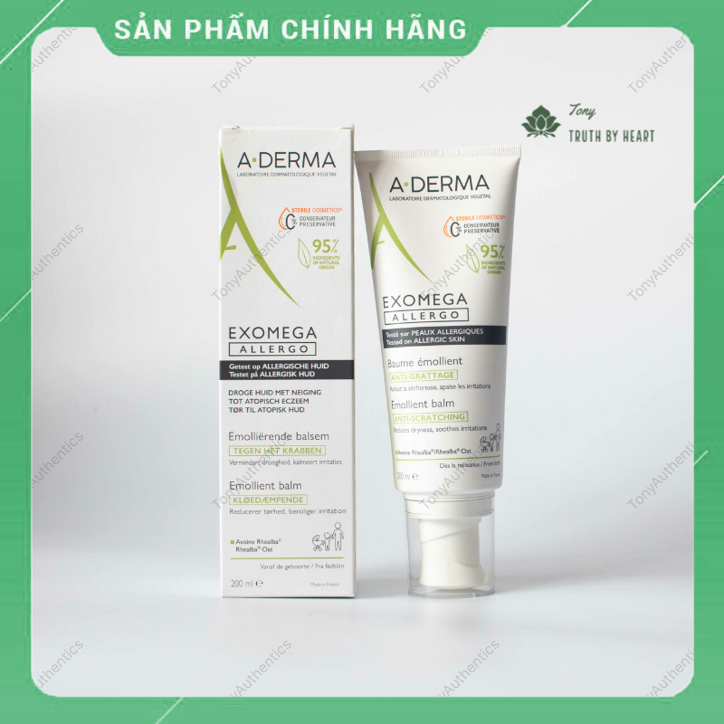 Aderma Exomega Allergo moisturizer for dry skin, allergic eczema ...