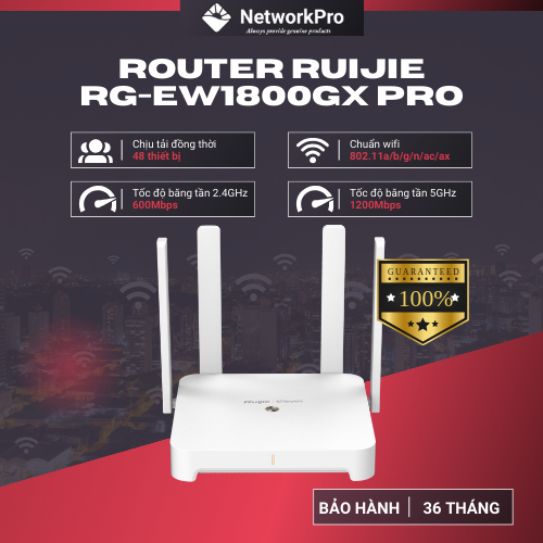 Genuine Ruijie RG-EW1800GX PRO WiFi Router (Dual Band WiFi 6, Speed ...