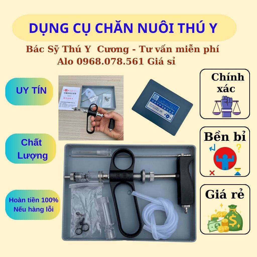 2cc Automatic Syringe, Continuous Injection Syringe for Pigs and ...