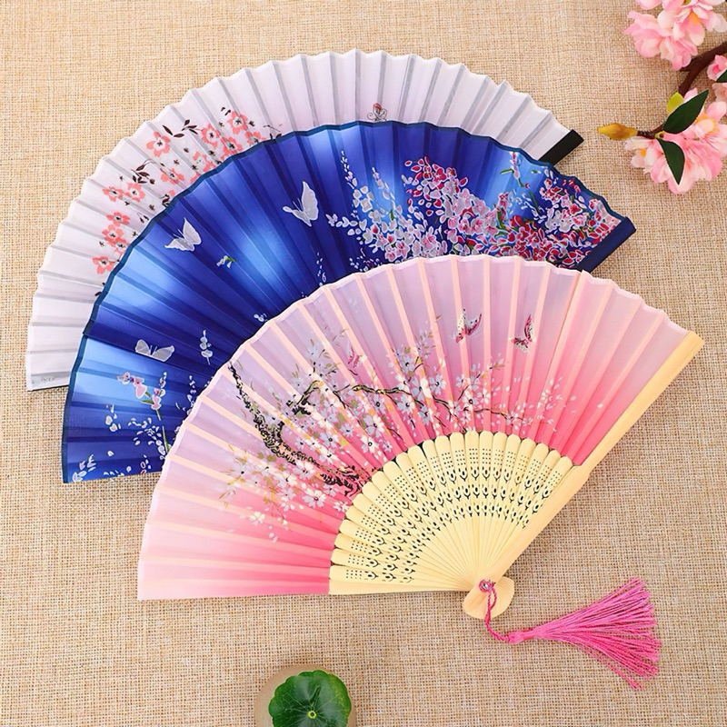 Ancient hand-held fans, Chinese ancient fans made of folded wood and ...