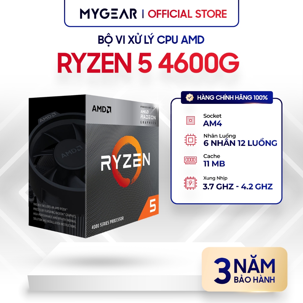 Processor - AMD Ryzen 5 4600G CPU 6 cores 12 threads, Catche 11MB Up to 4.2GHz- | Shopee Malaysia
