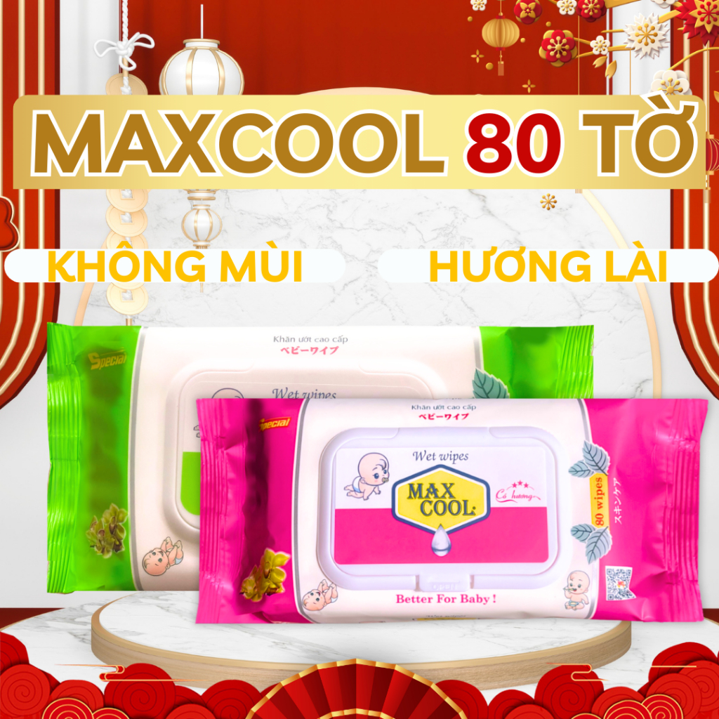 1 pack of Max Cool 80-sheet premium wet wipes (GENUINE PRODUCT ...