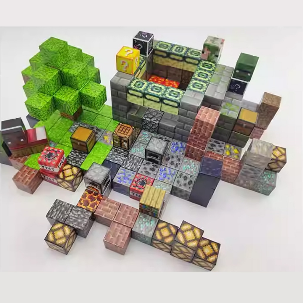 Minecraft assembly model from magnetic blocks, magnetic minecraft ...