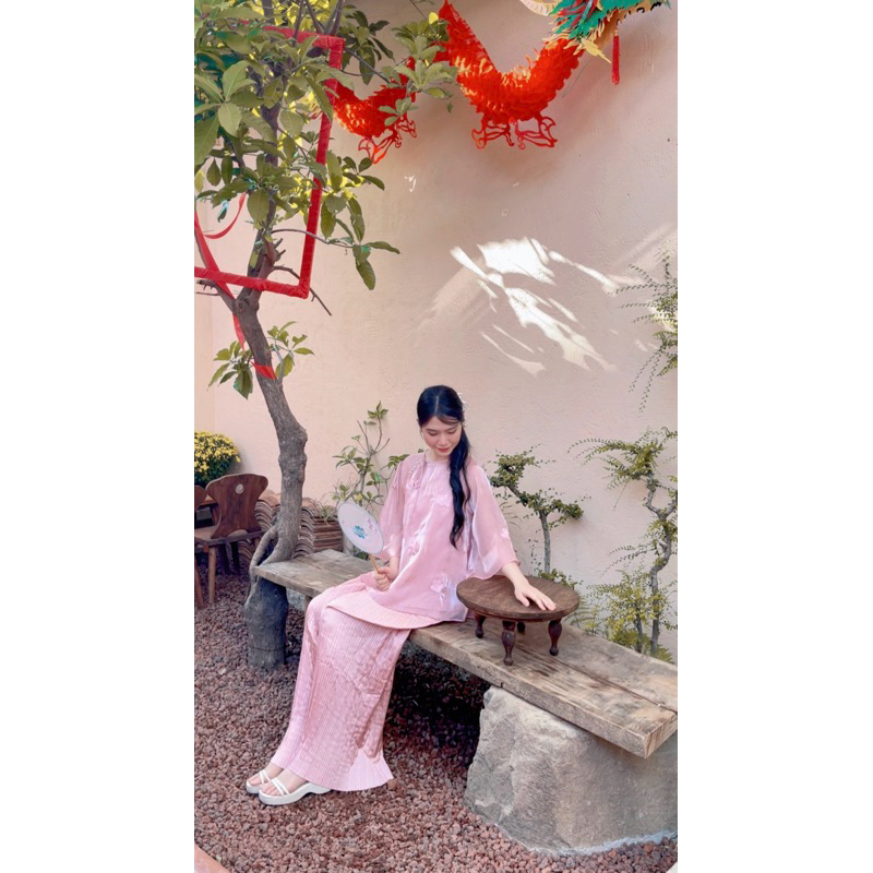Liquidation: Pink Silk Dress Set (Free Brooch) | Shopee Malaysia