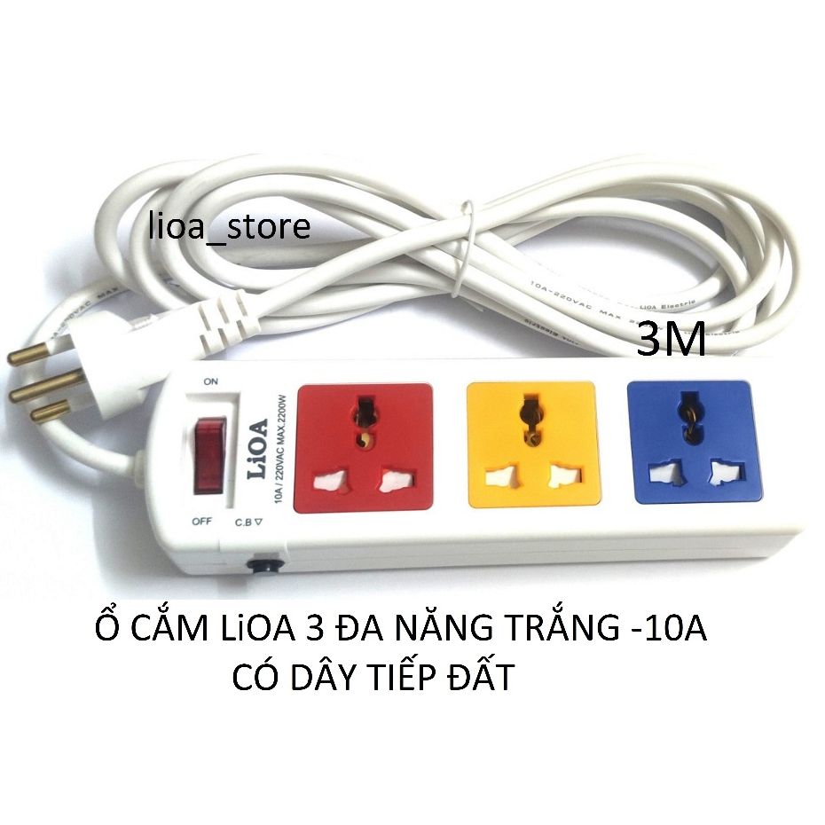 Multi-functional LiOA 3 POWER OUTLET WITH GROUND WIRE. | Shopee Malaysia