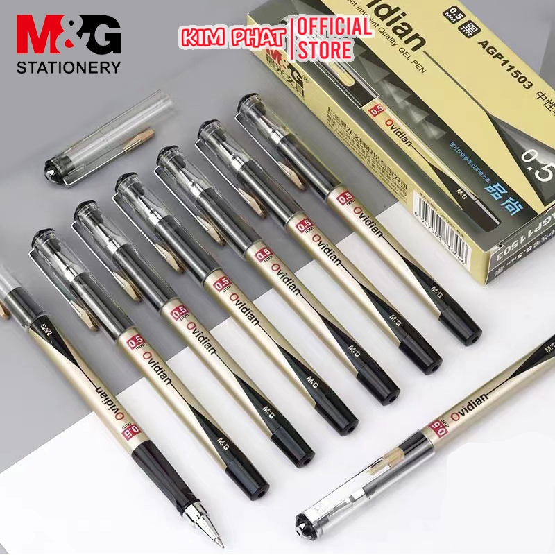 Odivian Sign Pen, M&G Water Gel Ballpoint Pen 11536 0.5mm Nib ...