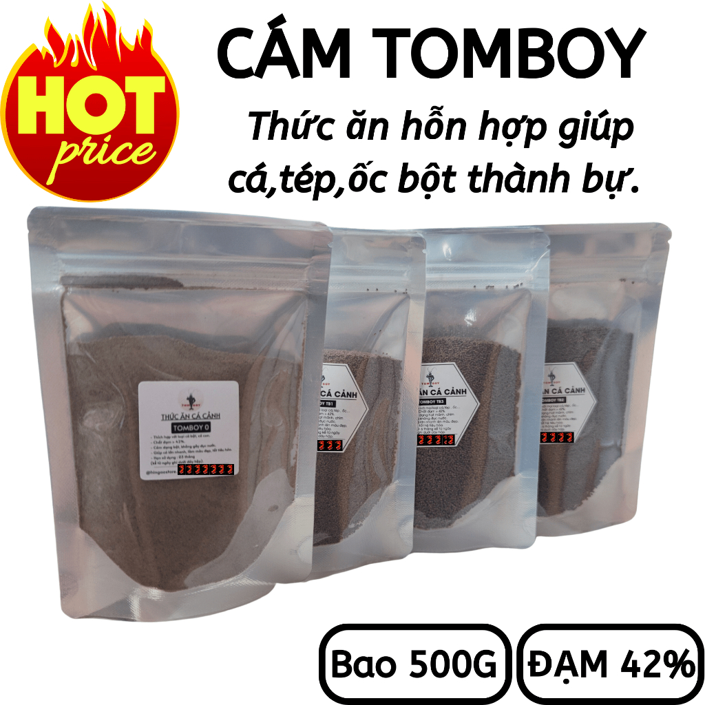 500g bag of TOMBOY Bran TB0, TB1, TB2, TB3, TBTT - Food for fry, bobo ...