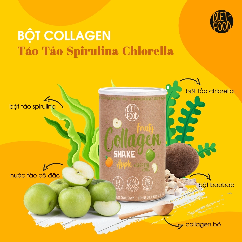 Buy 1 GET 1 FREE collagen Powder Apple Algae Spirulina Chlorella Diet ...