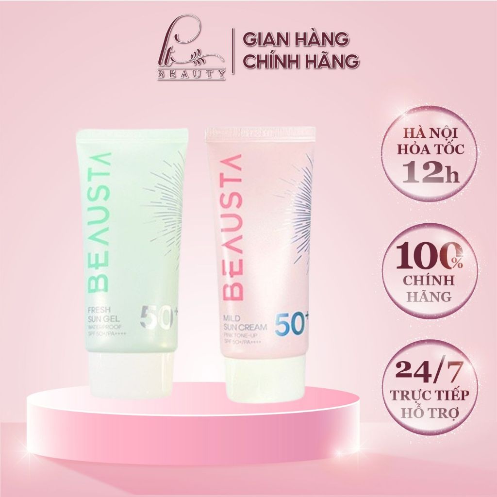 Beausta Fresh Sun Gel Waterproof/Pink Up SPF 50+/PA++++ 50g Tube ...