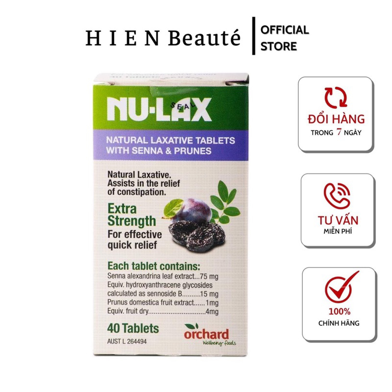 Nu-lax Natural Laxative Senna & Prune Natural Laxative Senna & Prune 40 ...