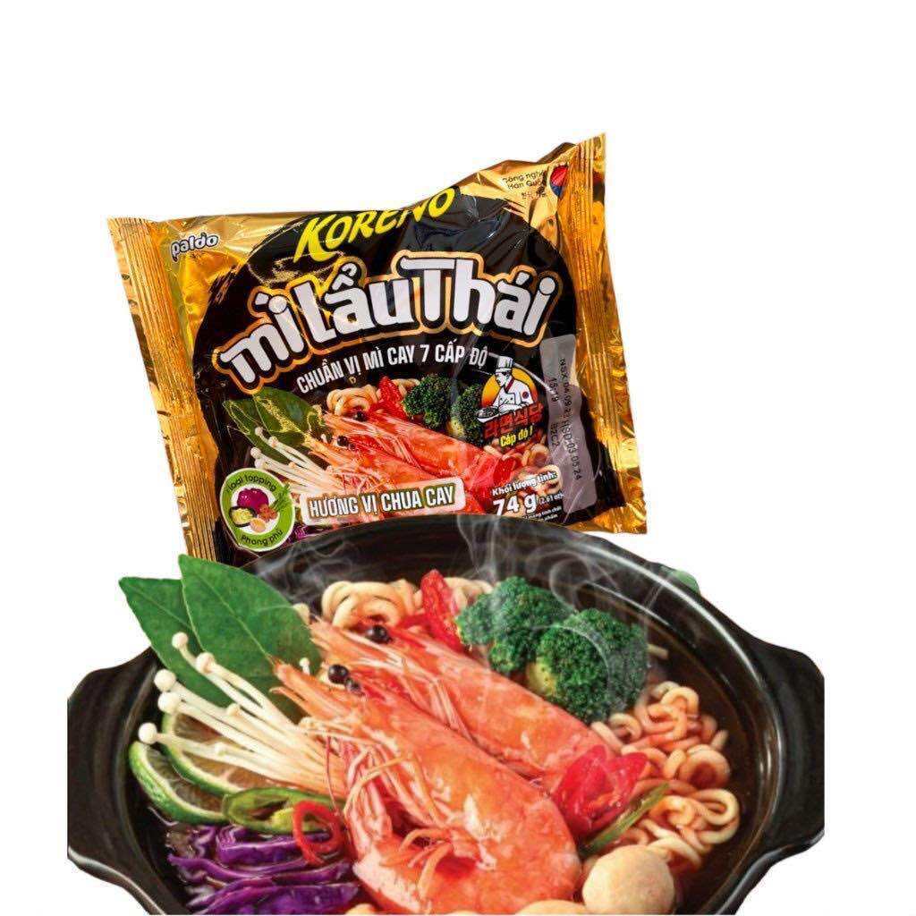 Koreno Thai hot pot noodles, sour and spicy, pack x 74g | Shopee Malaysia