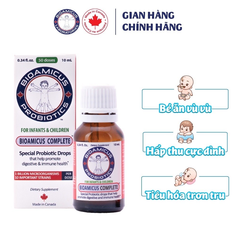 Bioamicus Complete 10 Strains Probiotics Helps Babies Balance the ...