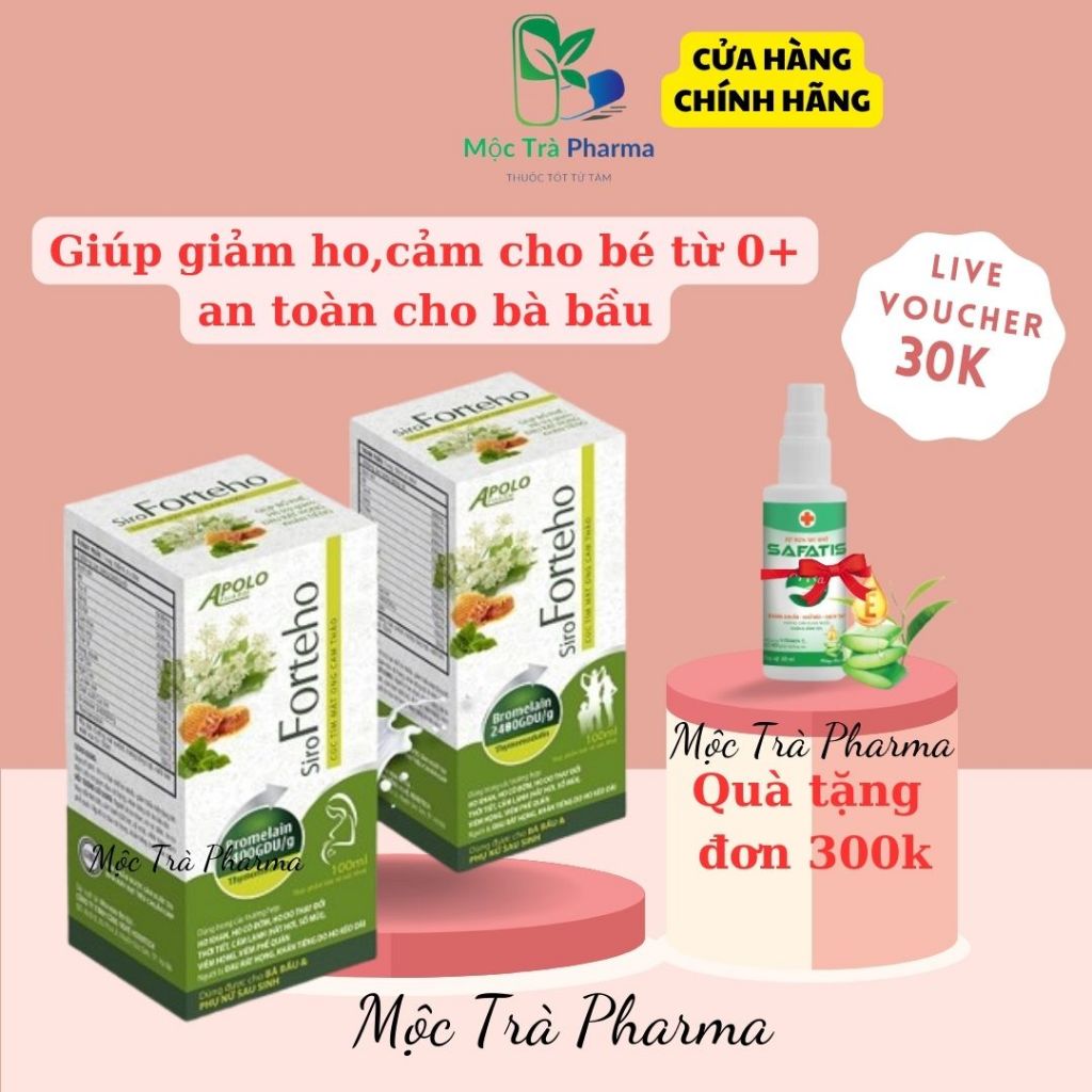 Forteho herbal cough syrup - Box of 100 ml - Helps nourish the lungs ...