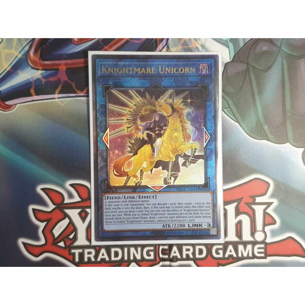 YU-GI-OH! Yu-gi-oh Card! Ae - Knightmare Unicorn - RC04-AE044 - Ultimate Rare | Shopee Malaysia