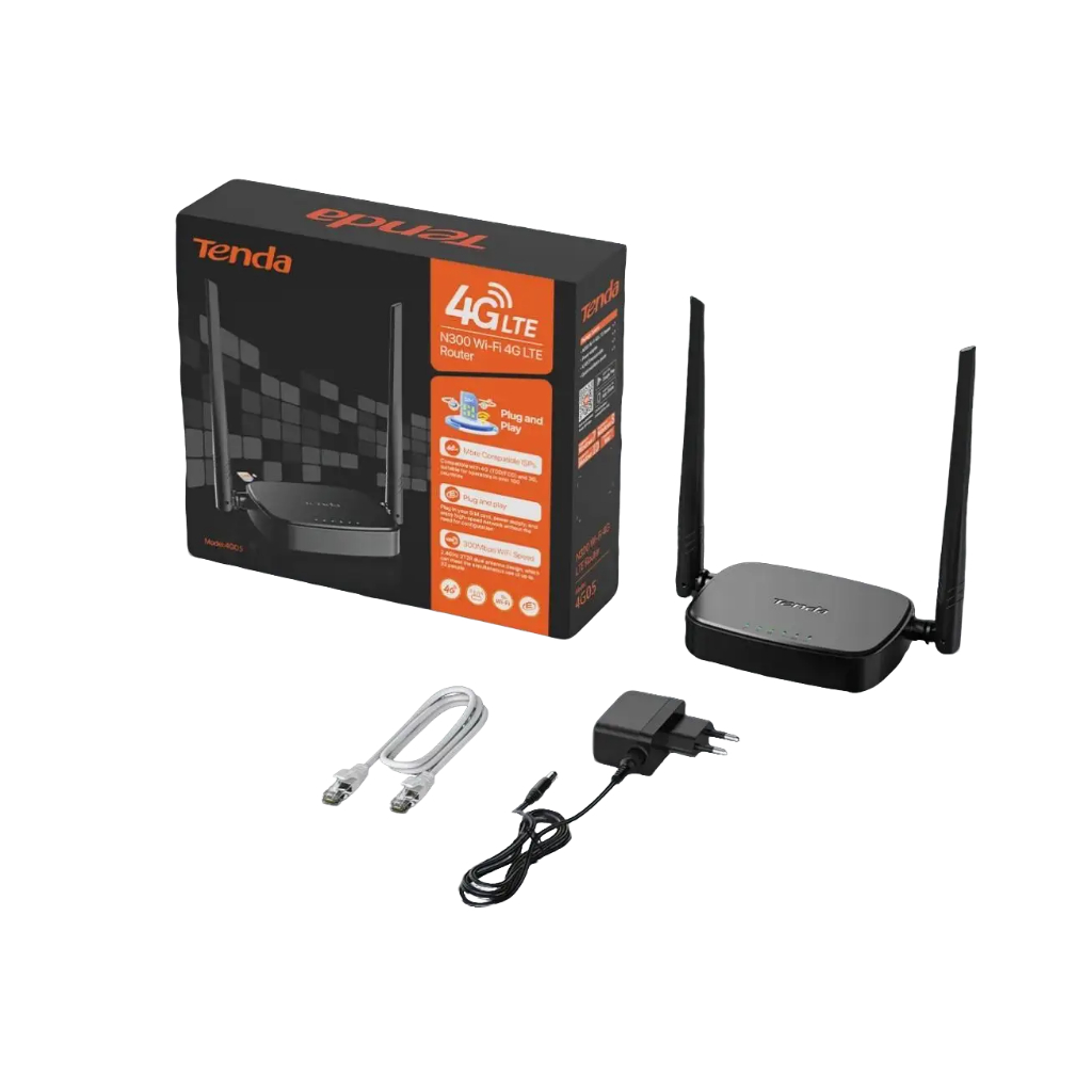Wifi transmitter using 3G/4G Sim Tenda 4G05 (300Mbps/ 32 Users/ 2 ...