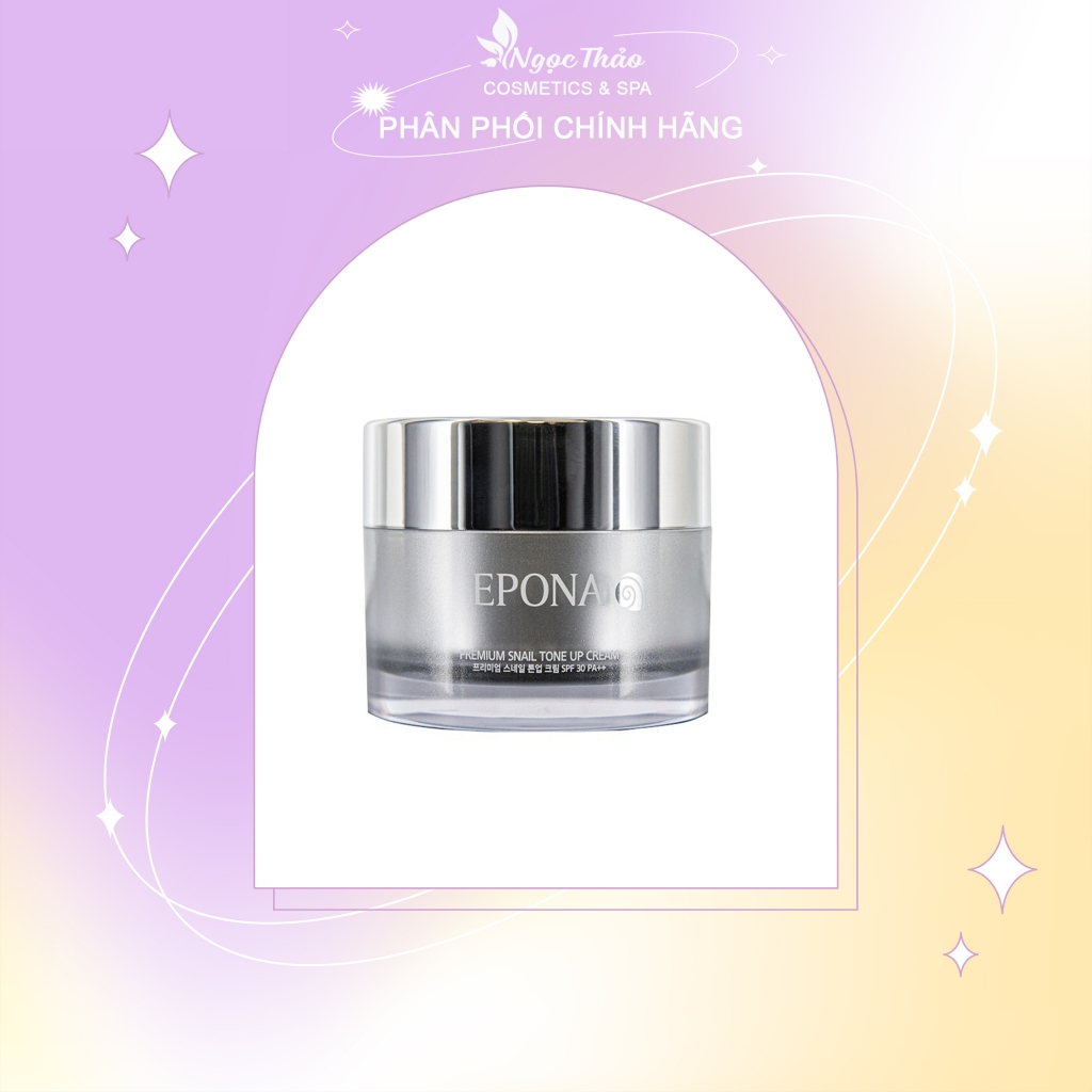 Epona Premium Snail Tone Up Cream SPF 30 PA+ + 50ml Natural Thin Tone ...