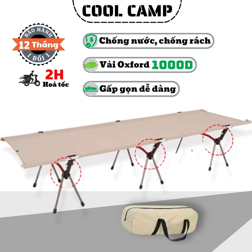 Sturdy Aluminum Alloy Camping Folding Bed, Tear-Resistant Oxford Fabric ...