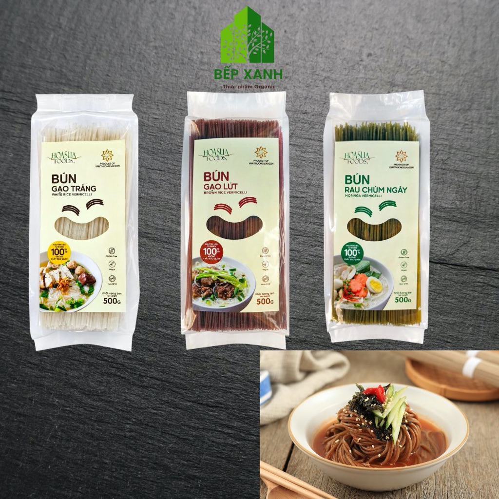 Brown Rice Vermicelli, White, Moringa Hoa Sua 500g - Hoa Sua Foods Rice ...