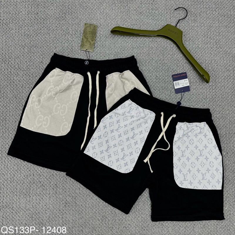 Men's Waist Felt Shorts Because Embroidered Khaki Cow Bag Stamped ...