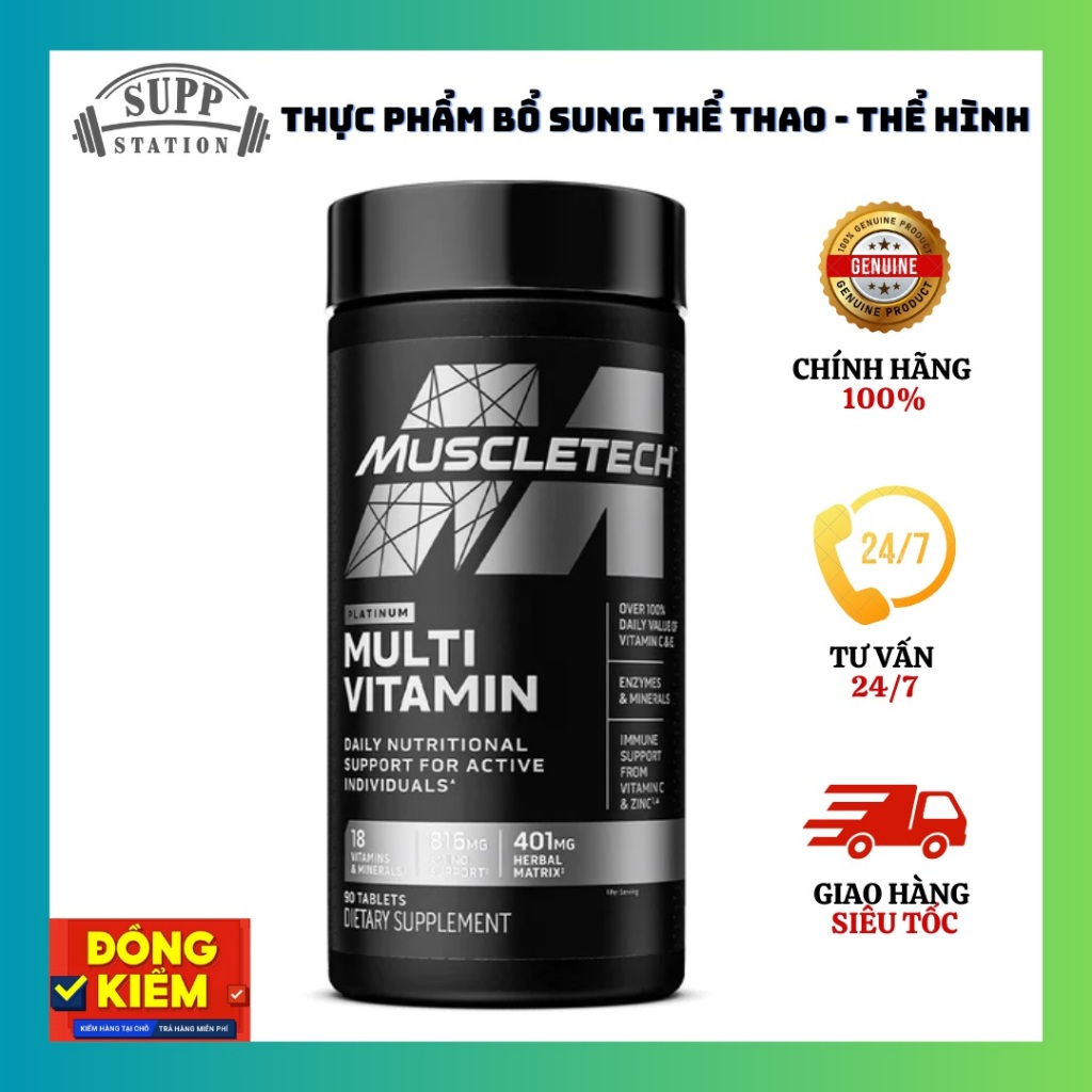 MUSCLETECH PLATINUM MULTIVITAMIN vitamin supplement pills - 90 pills ...