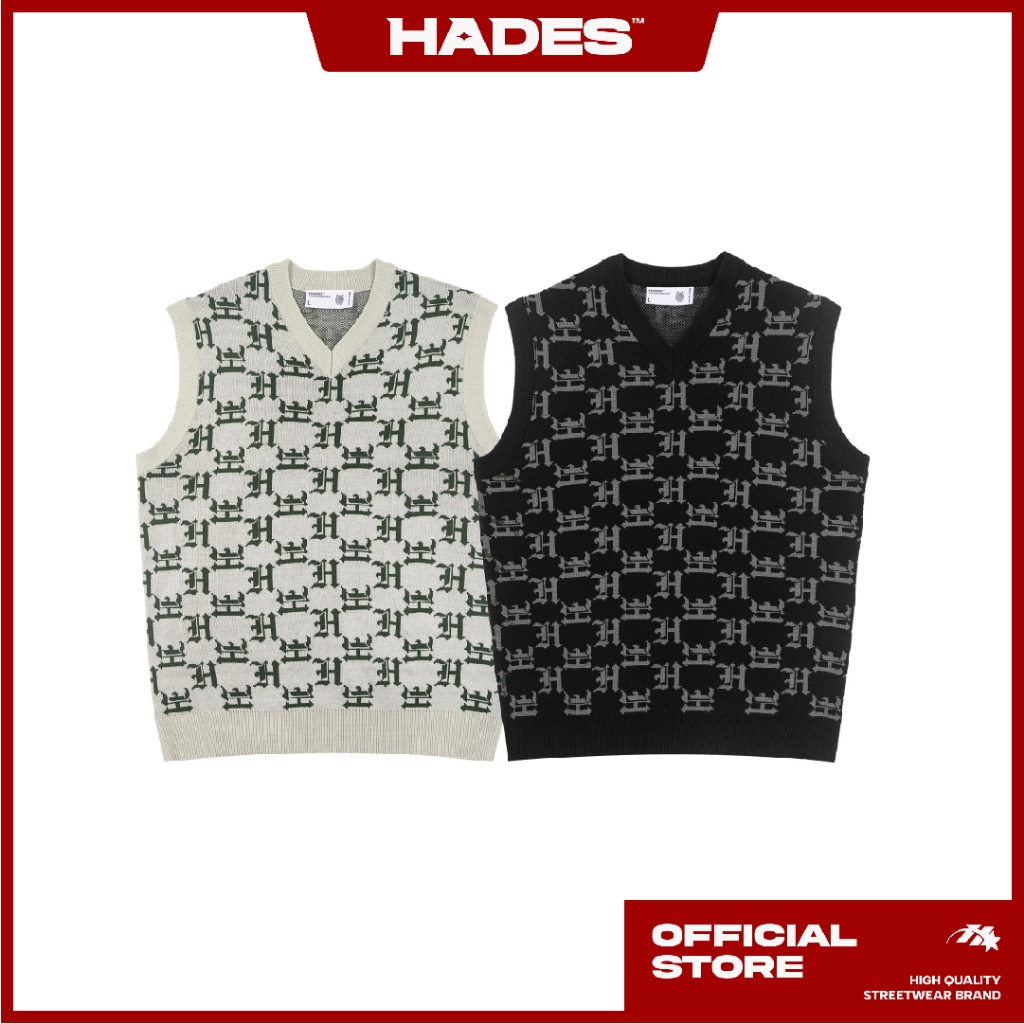 Genuine HADES MONOGRAM HADES Brand Unisex Gile Sweater | Shopee Malaysia