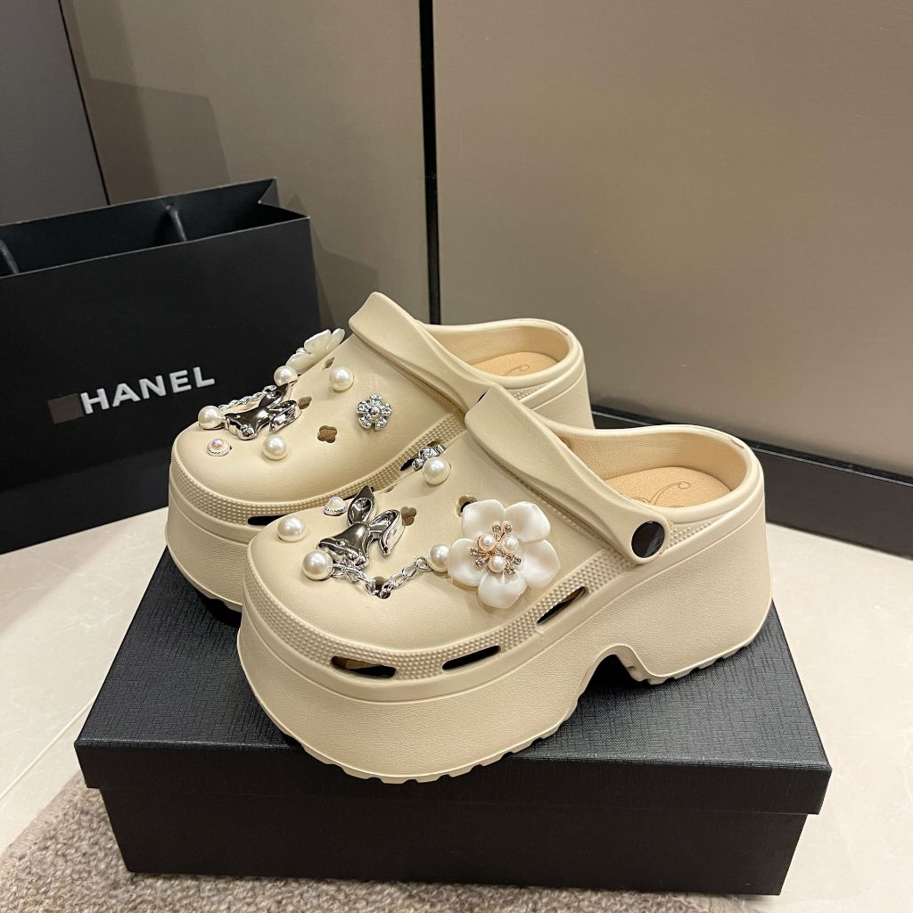 Fashionable High Heel Women'S cross Slippers 7Cm High New Style With ...