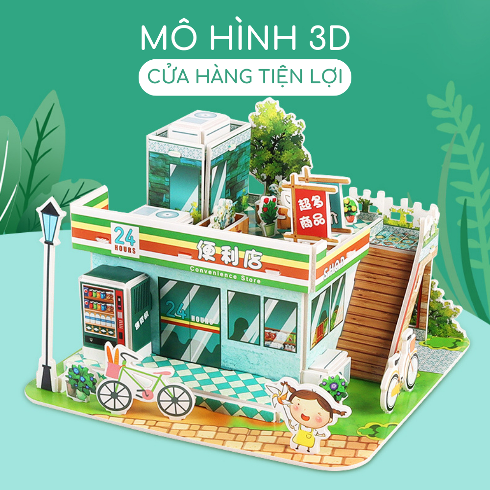 Convenience store 3D model - Educational Toys Assembling 3D Model Made of Foam Cardboard ...