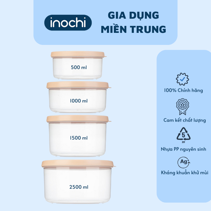 Round Plastic Box For Food Inochi Full size (Japanese Standard ...