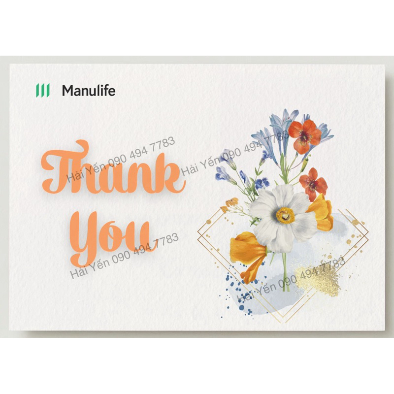 (Wholesale) Set Of 500c Thank You Cards (Manulife) | Shopee Malaysia