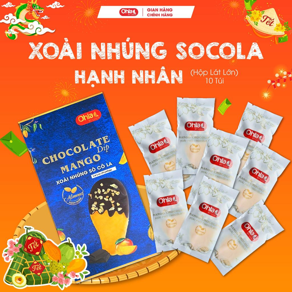 Ohla Mango Box Dipped In Almond Chocolate (Large Slices) | Shopee Malaysia