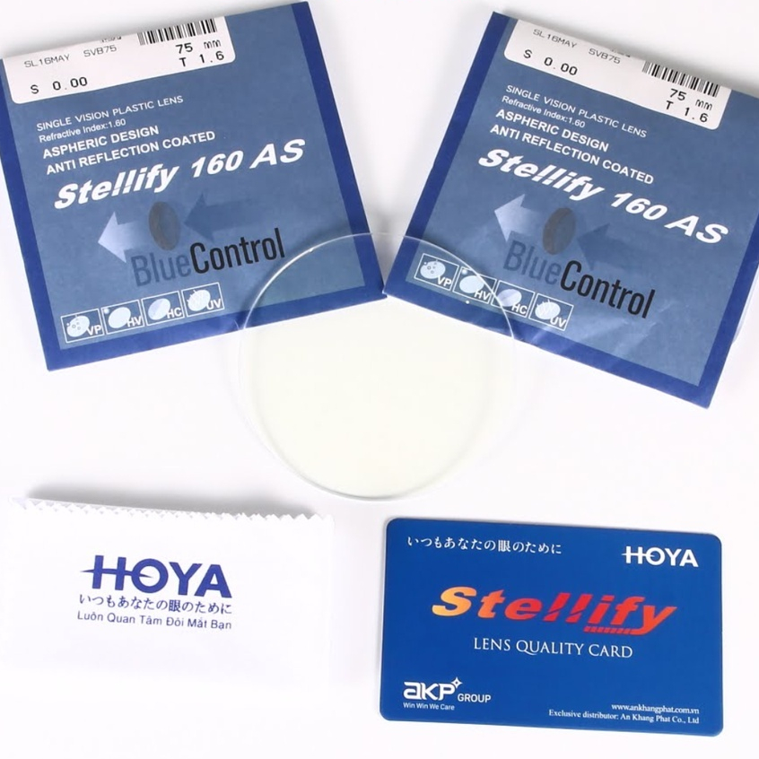 Hoya Stellify BLUE CONTROL 1.55S and 1.60AS BLUE light lenses genuine ...
