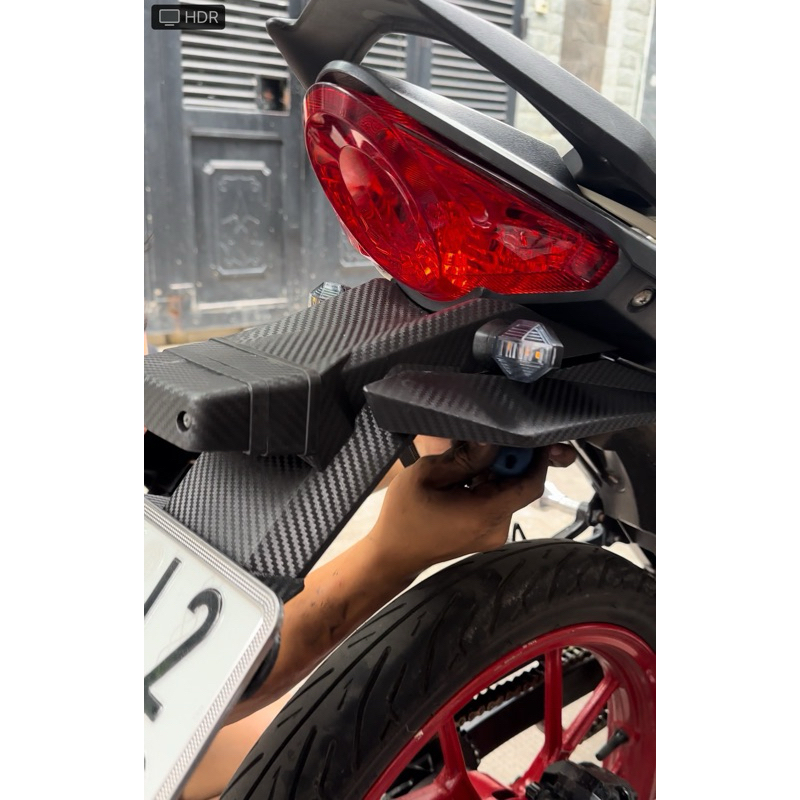 Suzuki Raider Viet anti-break fender with built-in led [Free plastic ...