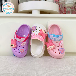 Cute Soft Cartoon Crocs For Girls 1-9 Years Old New Model 2024 | Shopee ...