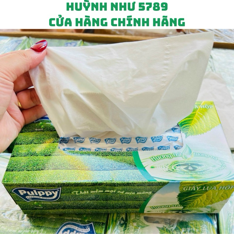 [GENUINE] Pulppy tissue paper with green tea flavor, 2 layers, box of ...