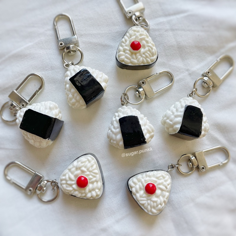 RICE BALL KEYCHAIN // ONIGIRI KEYCHAIN | Shopee Malaysia
