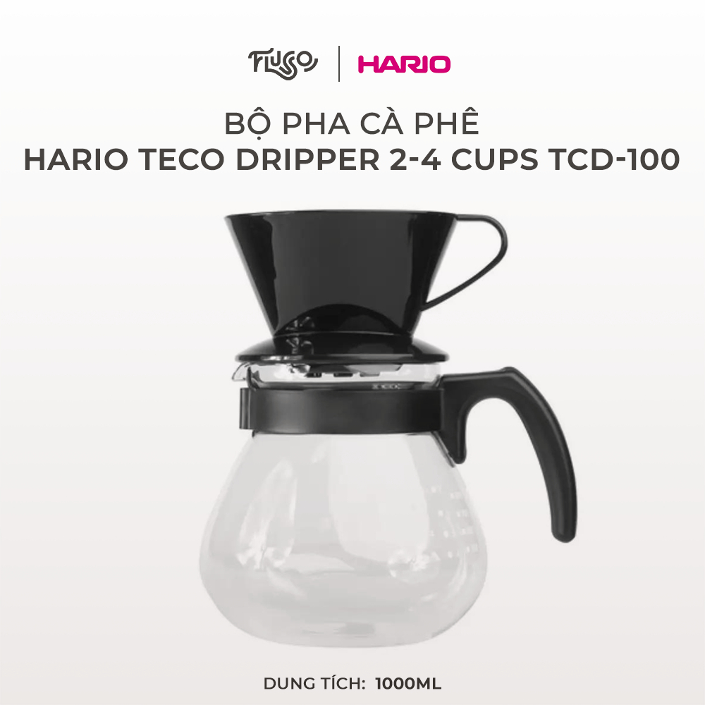 Hario Teco Dripper Coffee Maker 2-4 Cups 1 Liter TCD-100 | Shopee Malaysia