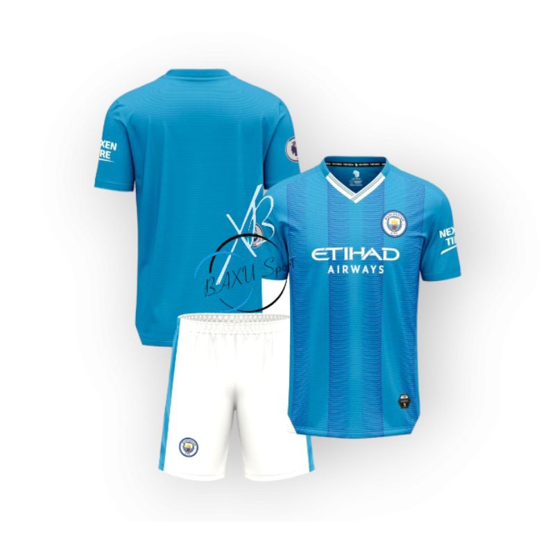 Club Man city Blue city Football Shirt Premium Sesame Version 2024 Real ...
