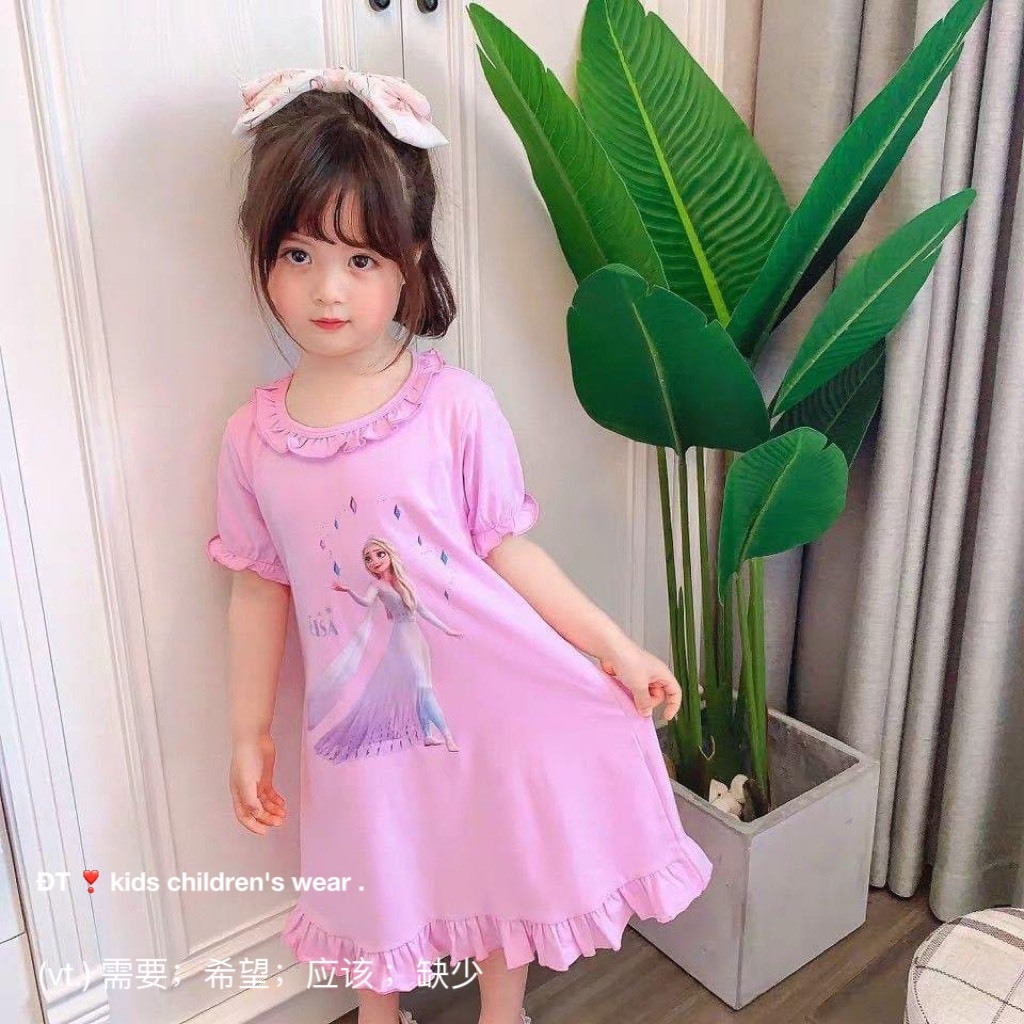 Princess dress for children - Ruffled neck princess dress for girls ...
