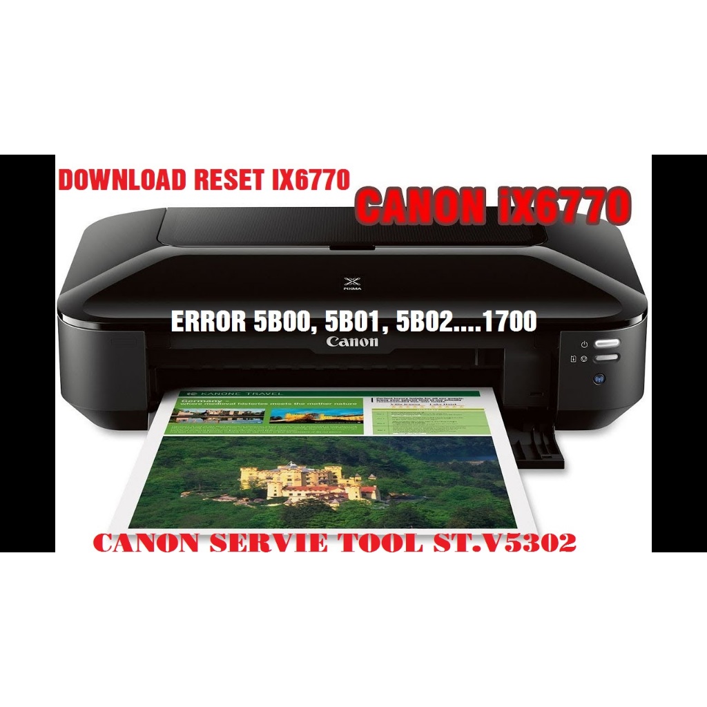 Key reset counter eliminates Canon G1010, IX6770, IX6860, TS707, TS6370 ...