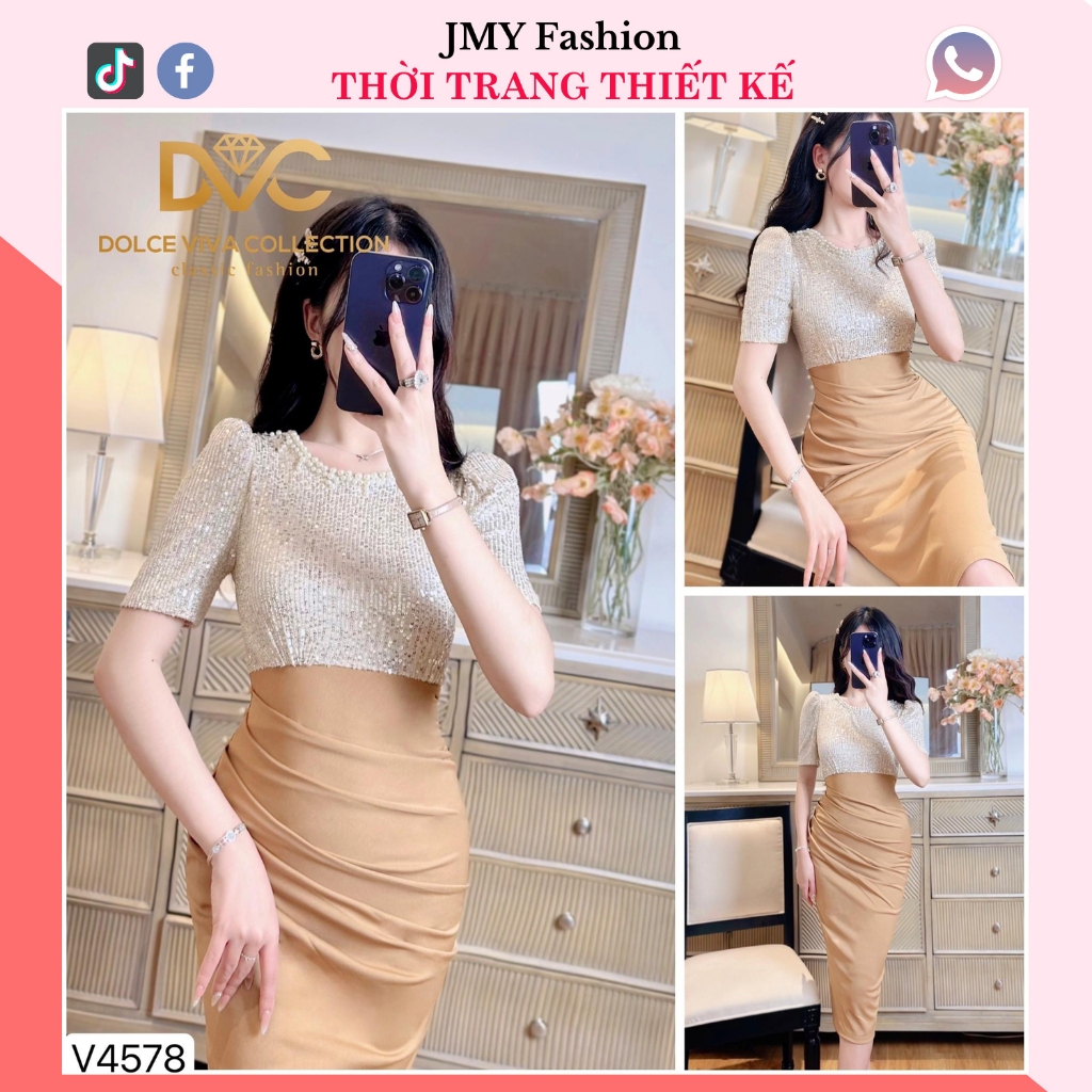 V4578 body dress with luxurious silver glitter kimsa dress [Dolce Viva ...