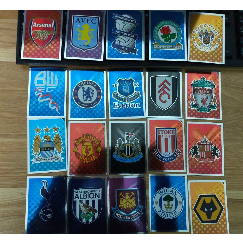 Topps Match Attax 10 / 11 Soccer Card Full set Of 20 Team Logos (Rare ...